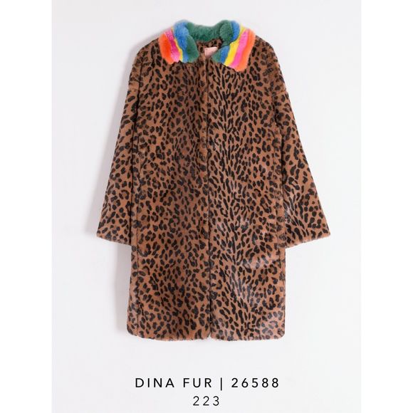 Vilgallo | Jackets & Coats | Vilagallo Coat Jacket Dina Leopard Long ...